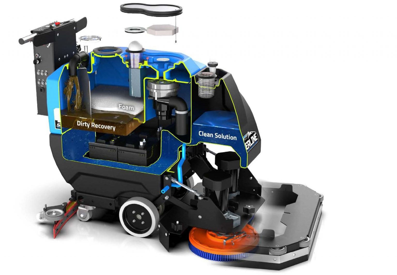 20″ Timberline Walk Behind Battery Auto Scrubber / S20 Disk / Pad ...